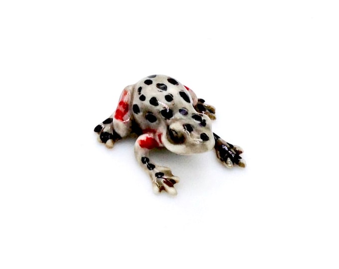 Miniature Ceramic Frog Toad Mini Baby Reptile Animal Cute Little Gray ...