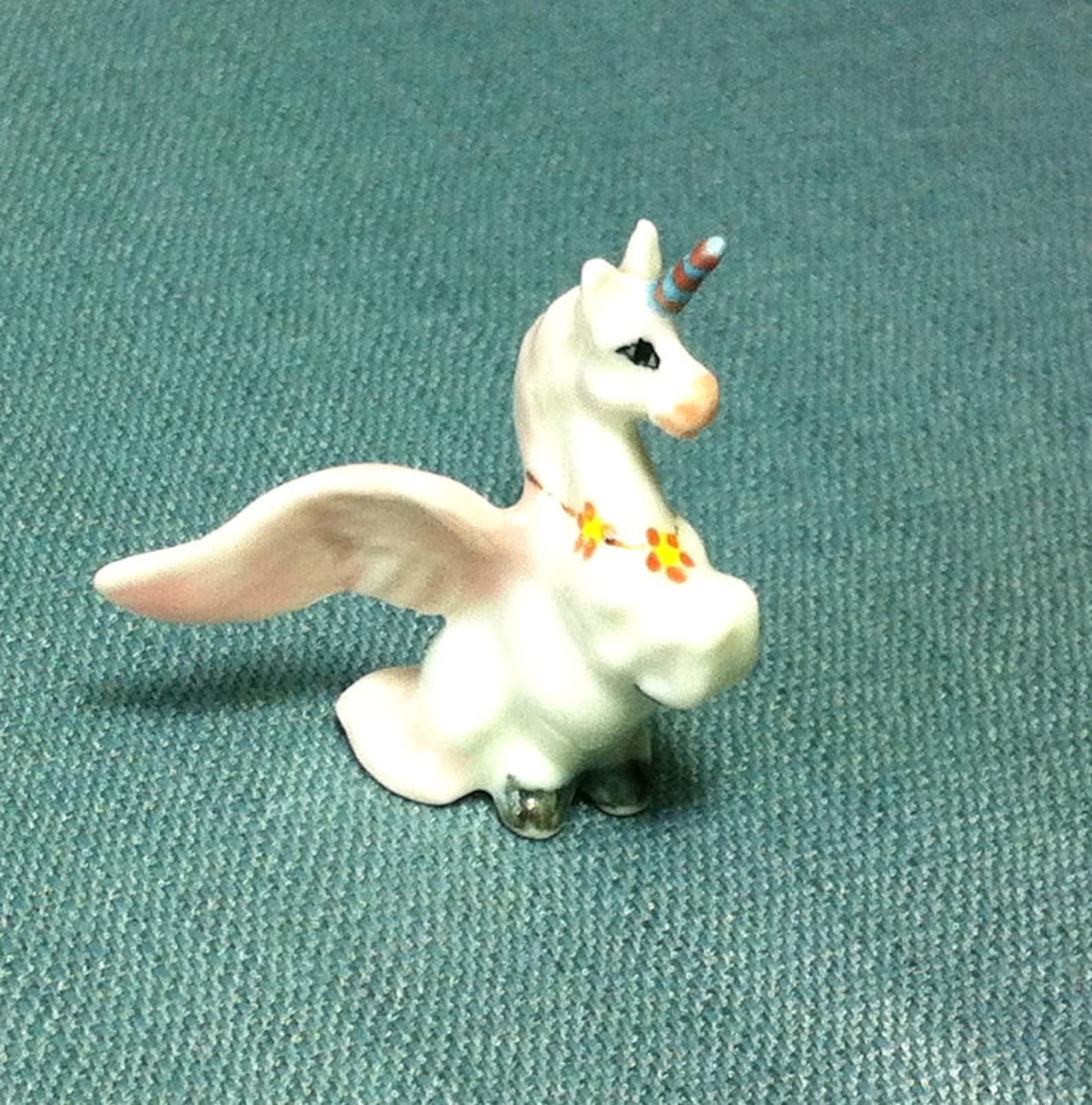 Miniature Ceramic Winged Unicorn Animal Cute Little Tiny Small | Etsy