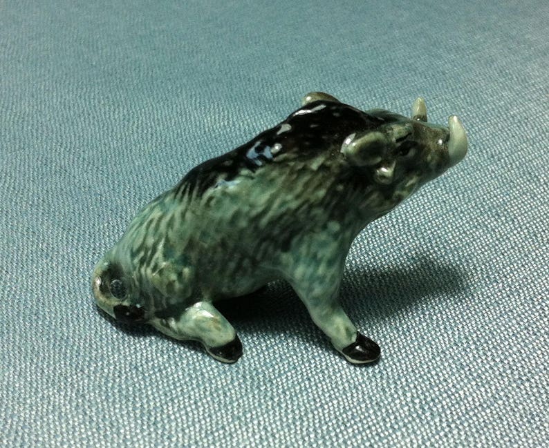 Miniature Ceramic Wild Boar Razorback Animal Cute Little Tiny - Etsy