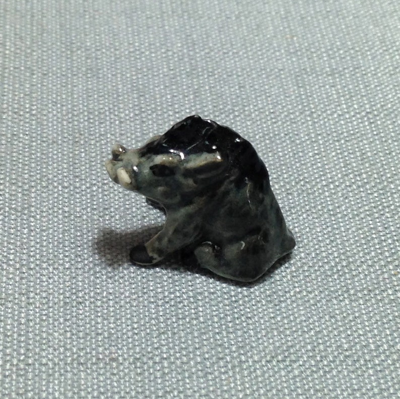 Miniature Ceramic Wild Boar Baby Sitting Razorback Animal Cute - Etsy