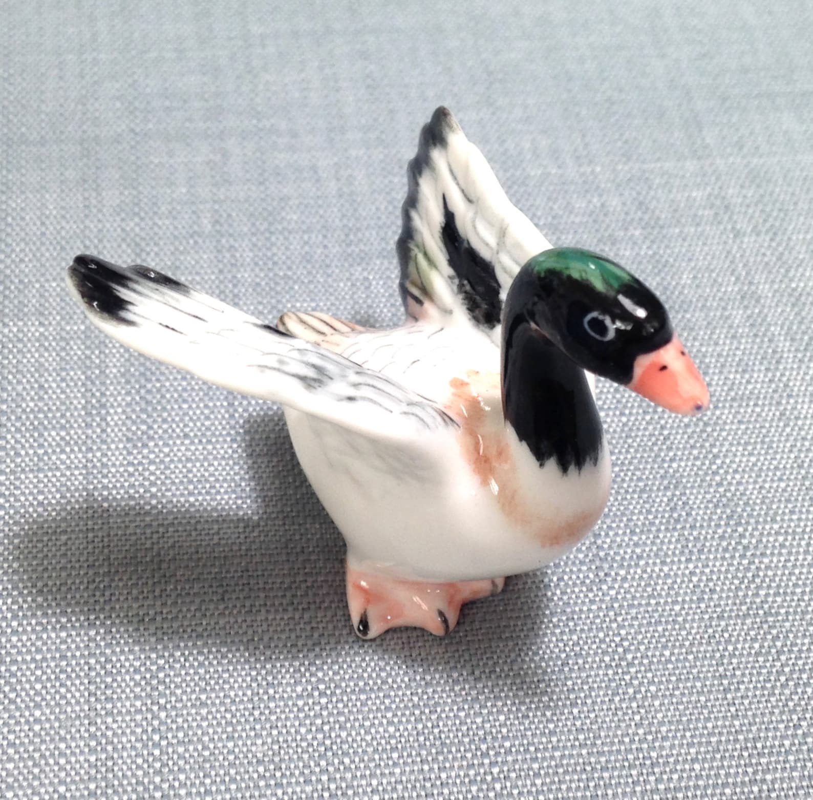 Miniature Ceramic Duck Bird Funny Animal Cute Little Tiny - Etsy