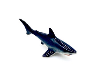 Miniature Ceramic Shark Sea Fish Animal Cute Little Tiny Small Grey ...