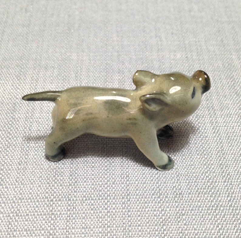 Miniature Ceramic Pig Piglet Pork Animal Cute Little Small - Etsy
