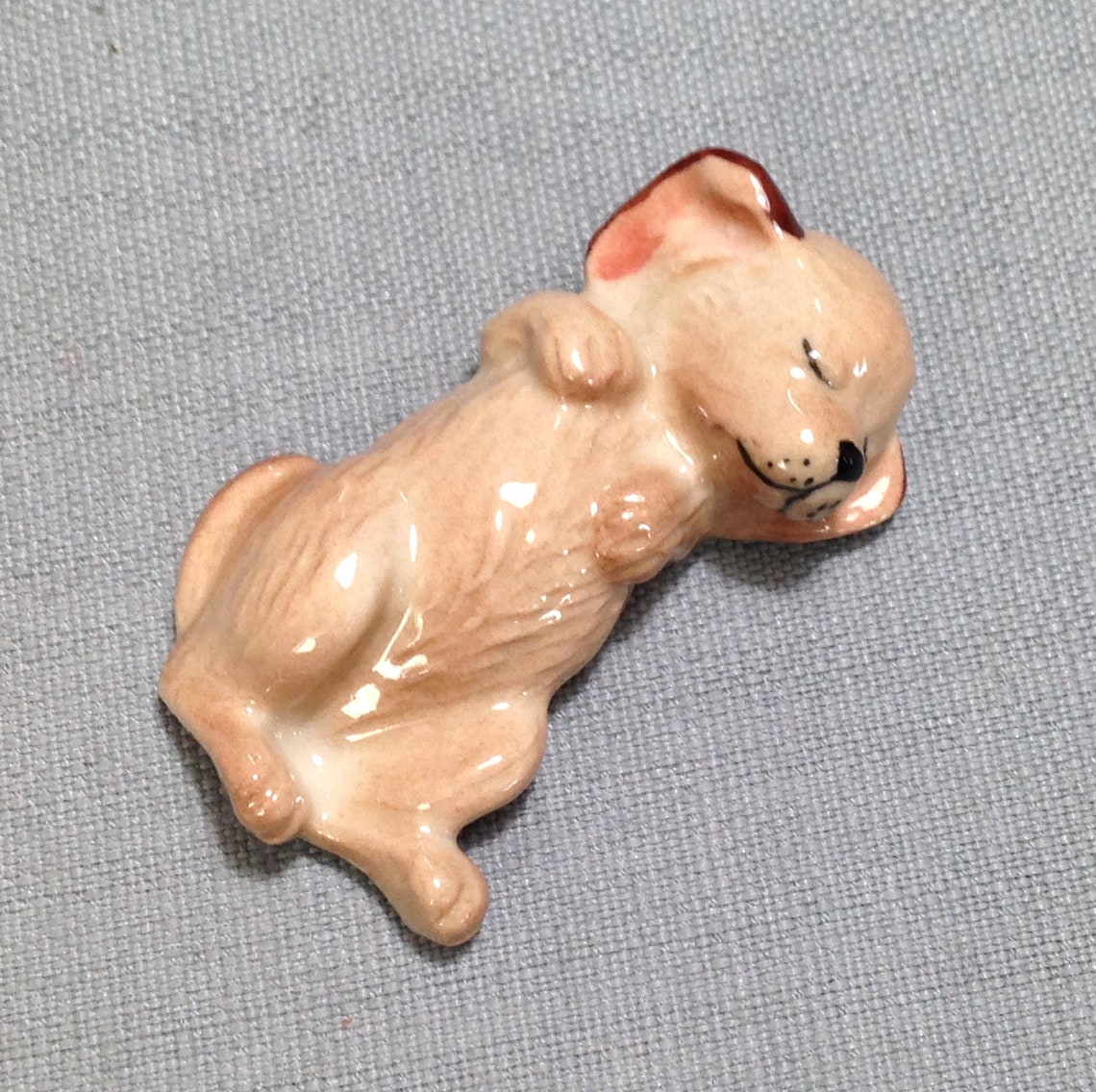 Miniature Ceramic Dog Baby Puppy Sleeping Animal Cute Little | Etsy