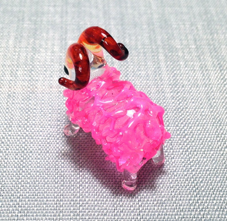Miniature Hand Blown Glass Funny Ram Aries Sheep Animal Cute - Etsy