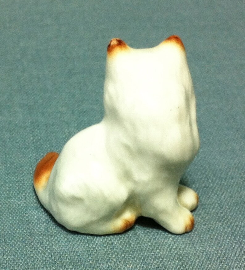 Miniature Ceramic Cat Kitty Sitting Animal Cute Little Tiny | Etsy