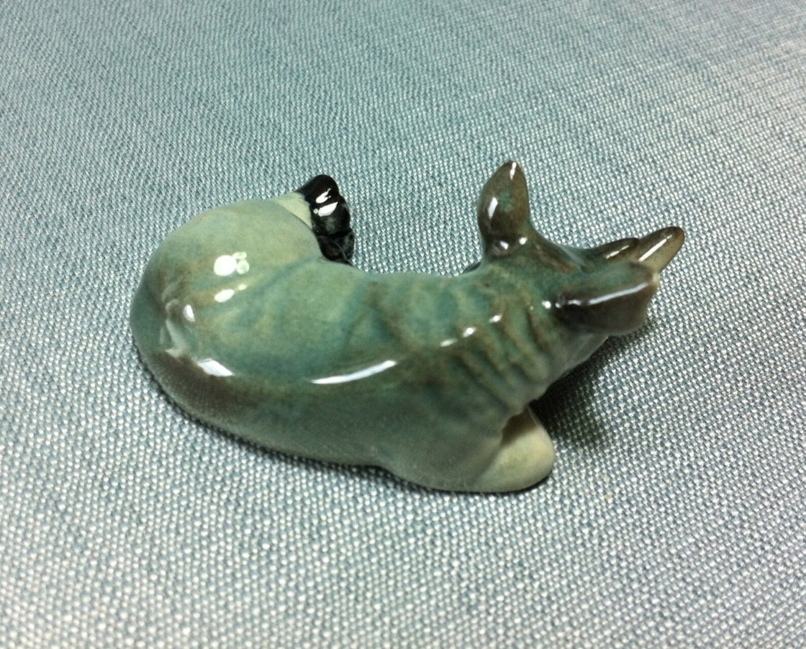 Miniature Ceramic Rhinoceros Rhino Africa Animal Cute Little - Etsy