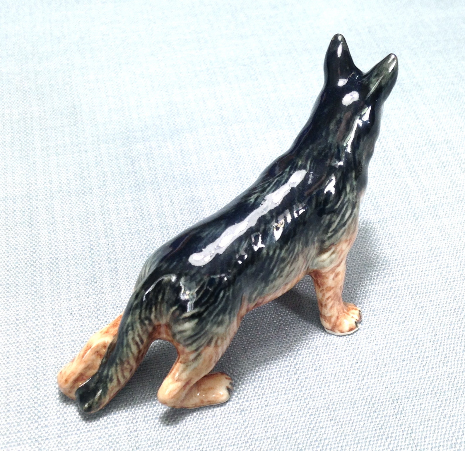 Miniature Ceramic German Shepherd Dog Animal Cute Little Tiny - Etsy