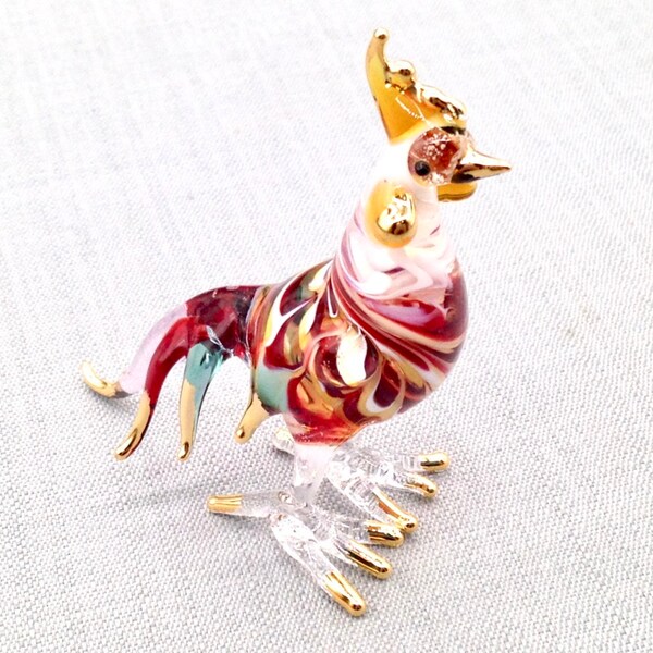 Colored Glass Chicken - Etsy