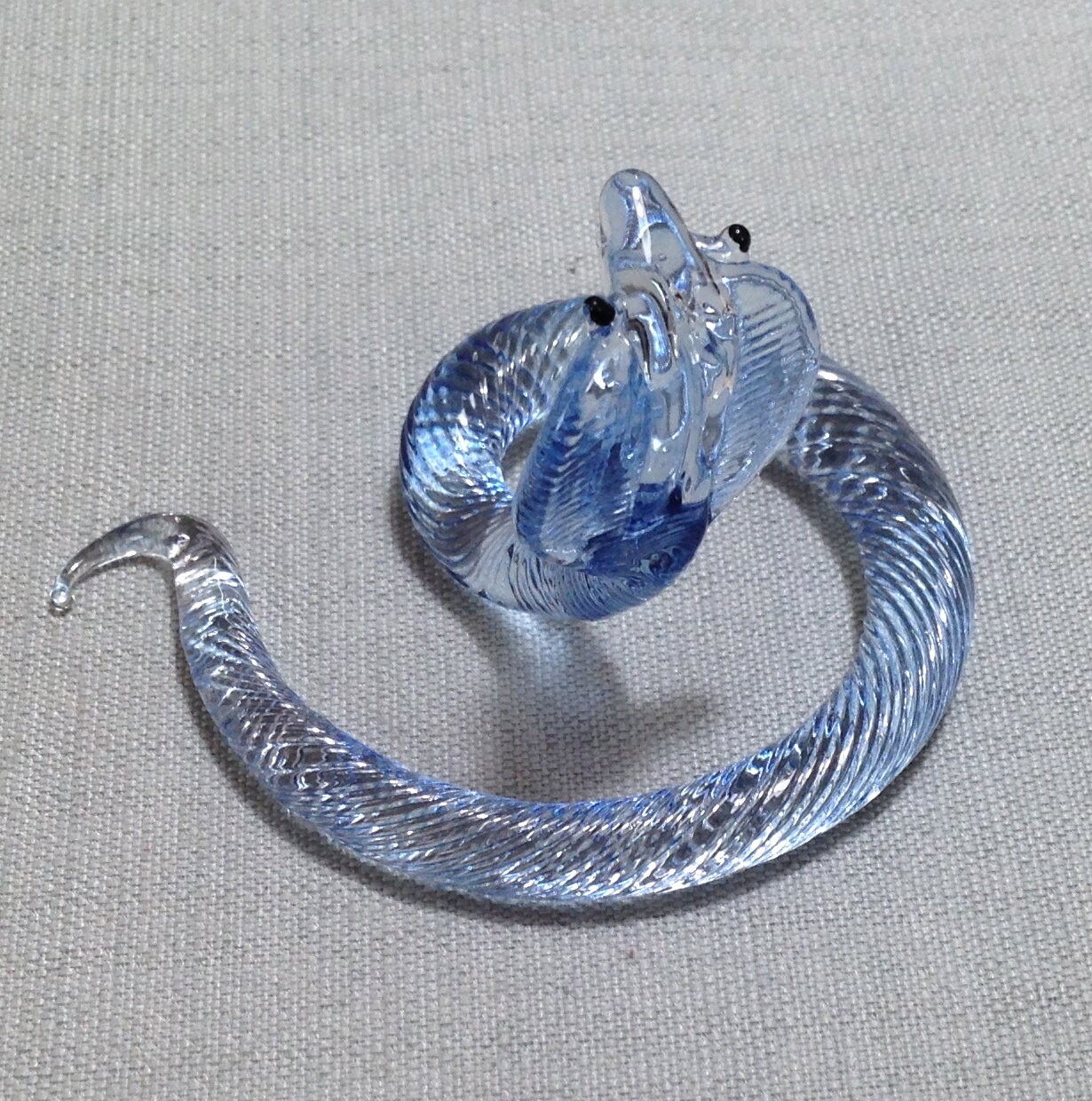 Glass Sculptures & Figurines Art & Collectibles Glass Hand-Made Snake ...