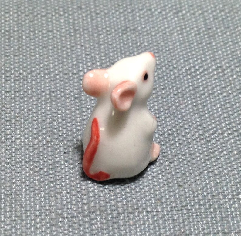 Miniature Ceramic Rat Mouse Standing Animal Cute Little Small - Etsy
