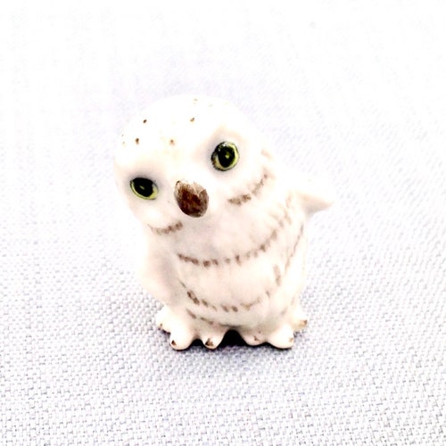 Miniature Ceramic Owl Bird Mini Baby Night Animal Cute Little - Etsy