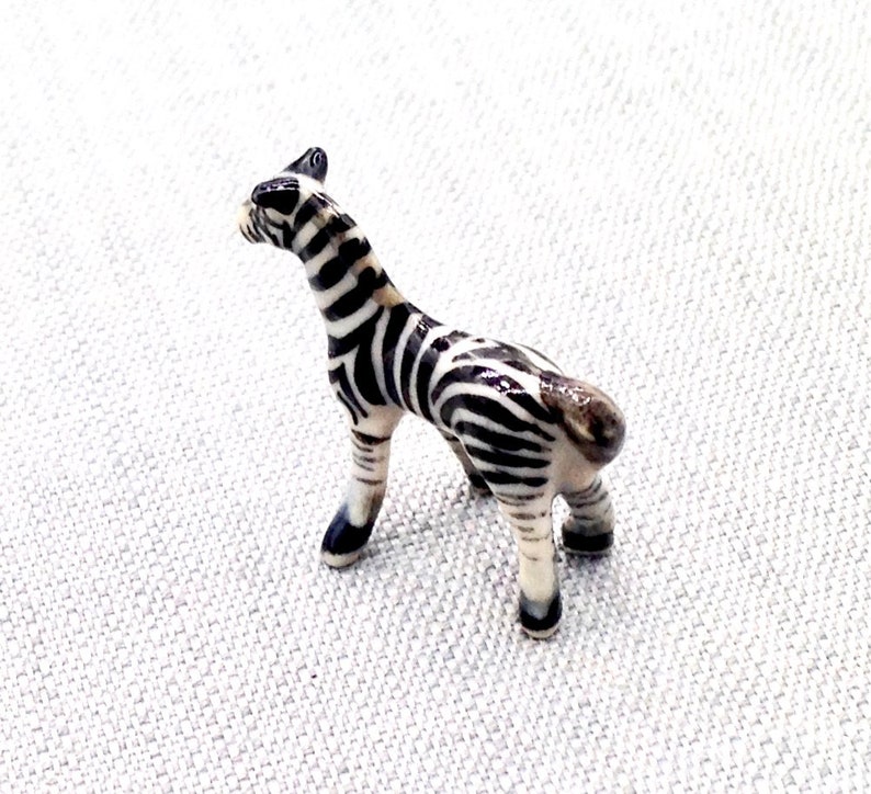 Miniature Ceramic Zebra Horse Mini Animal Cute Little Tiny - Etsy