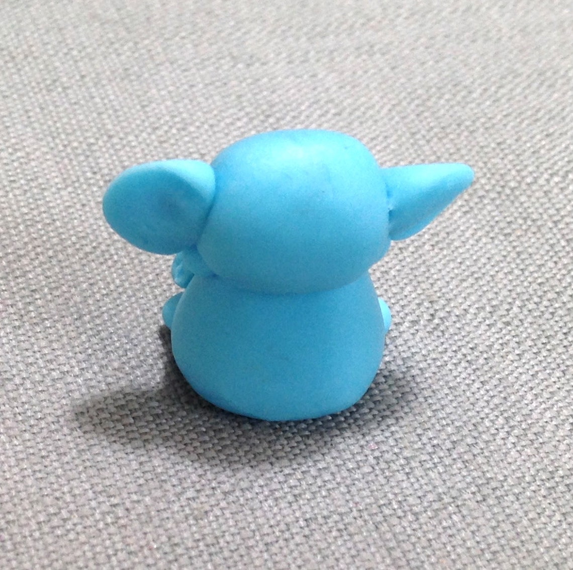 Miniature Funny Elephant Baby Blue Clay Polymer Cute Little | Etsy