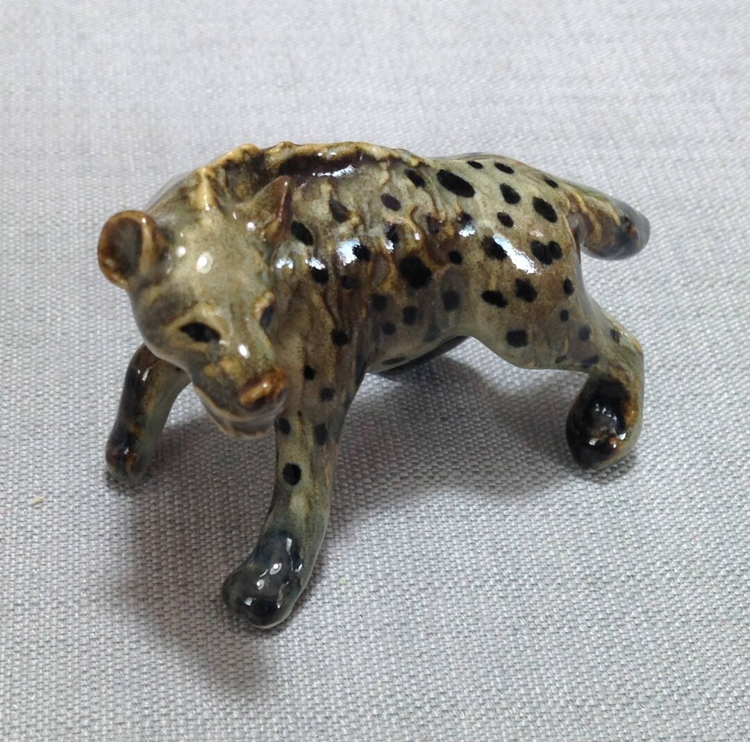 Miniature Ceramic Wild Hyena Africa Animal Cute Little Tiny - Etsy