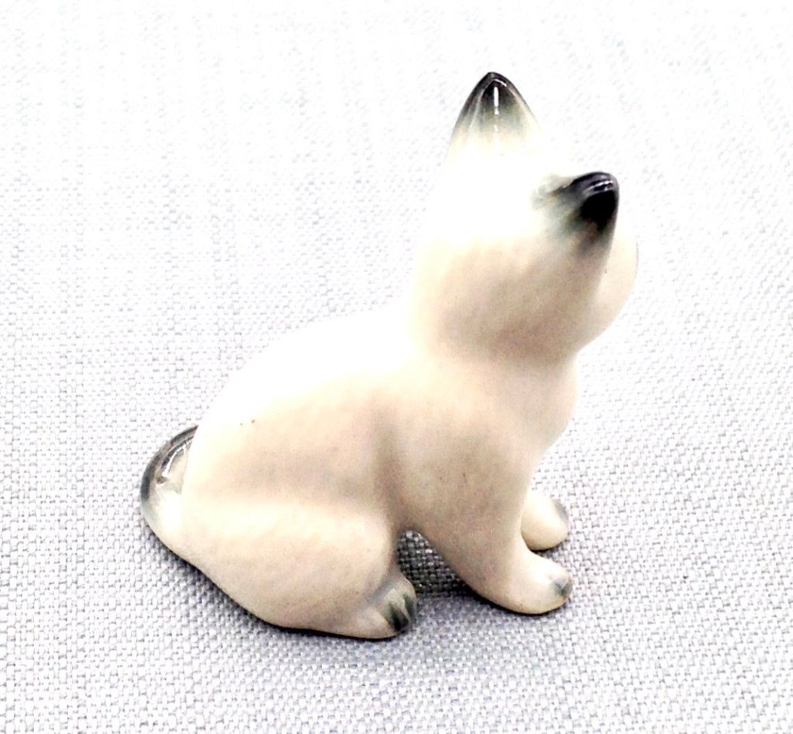 Miniature Ceramic Cat Kitty Kitten Animal Cute Little Tiny - Etsy