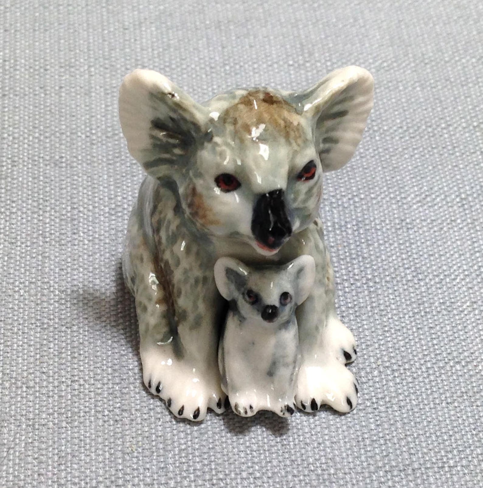 Miniature Ceramic Koalas Koala Bear Family Australia Animal - Etsy