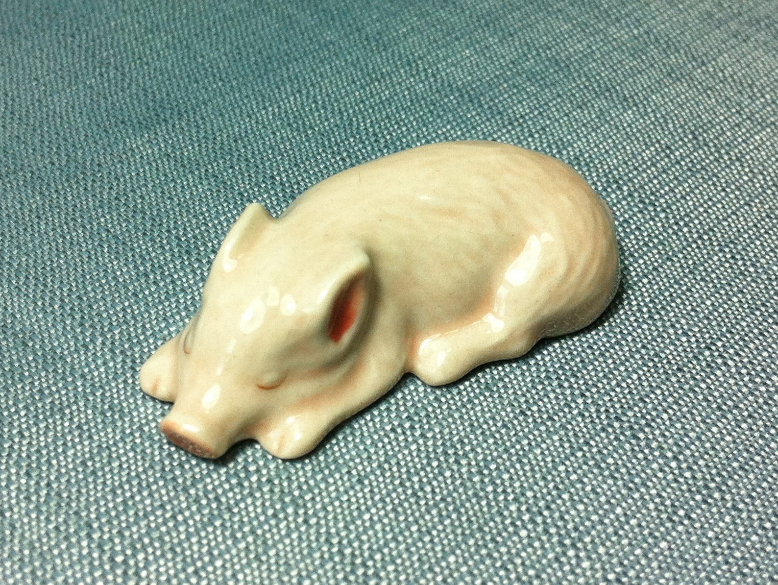 Miniature Ceramic Pig Pork Piglet Sleeping Animal Cute Little - Etsy