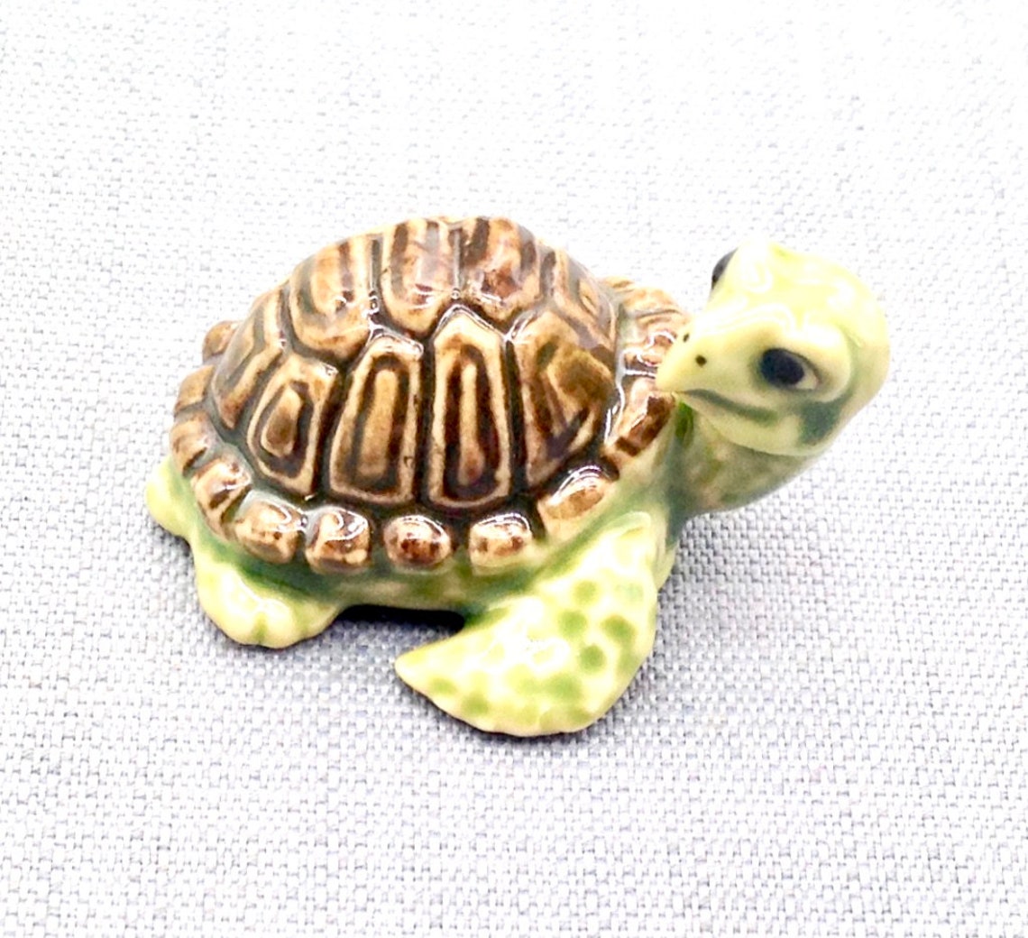 Miniature Ceramic Turtle Reptile Sea Animal Cute Little Tiny - Etsy