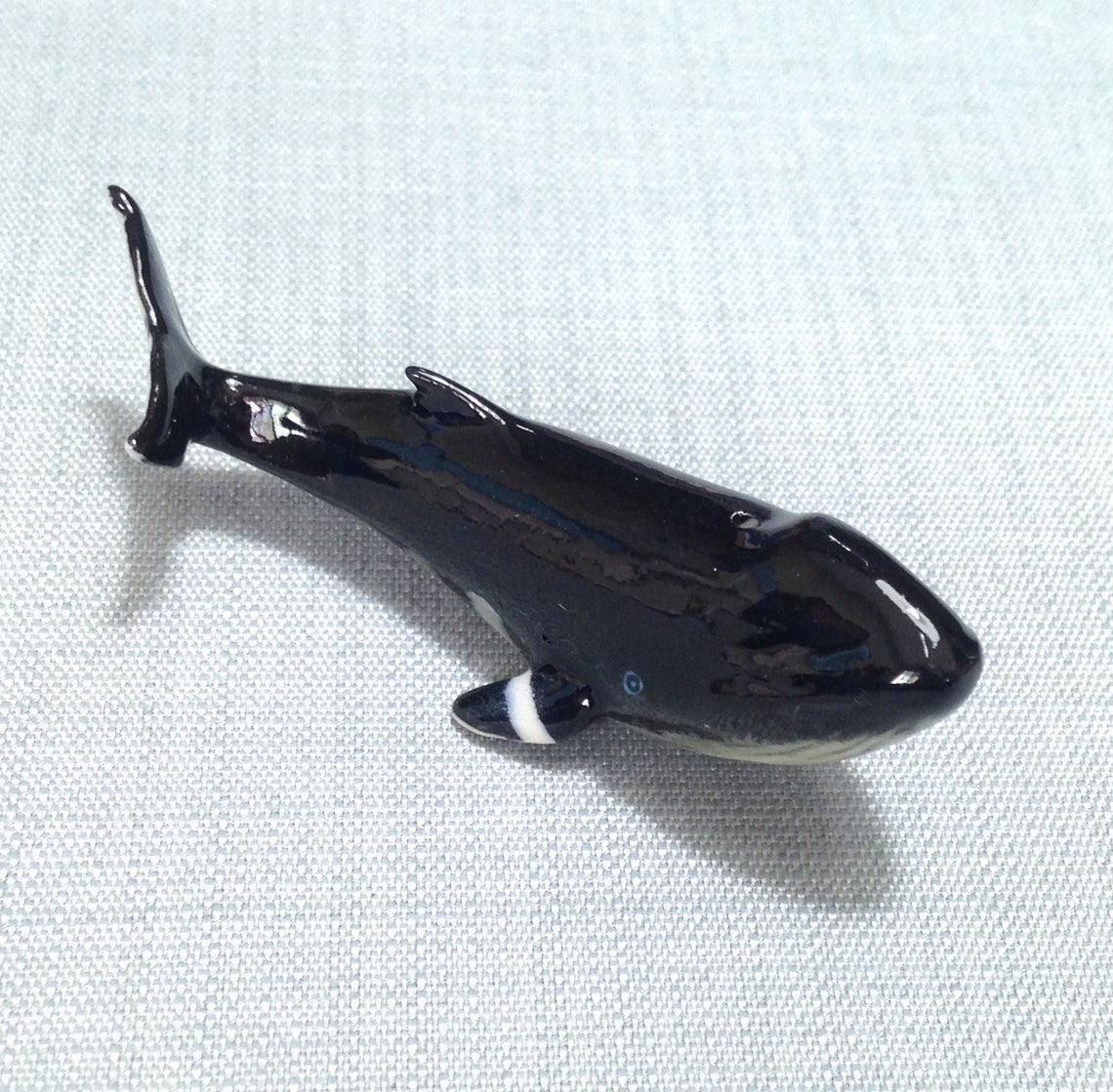 Miniature Ceramic Fin Whale Funny Fish Sea Animal Cute Little | Etsy