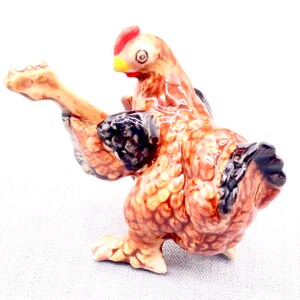 Miniature Ceramic Hen Chicken Playing Guitar Music Animal Cute - Etsy