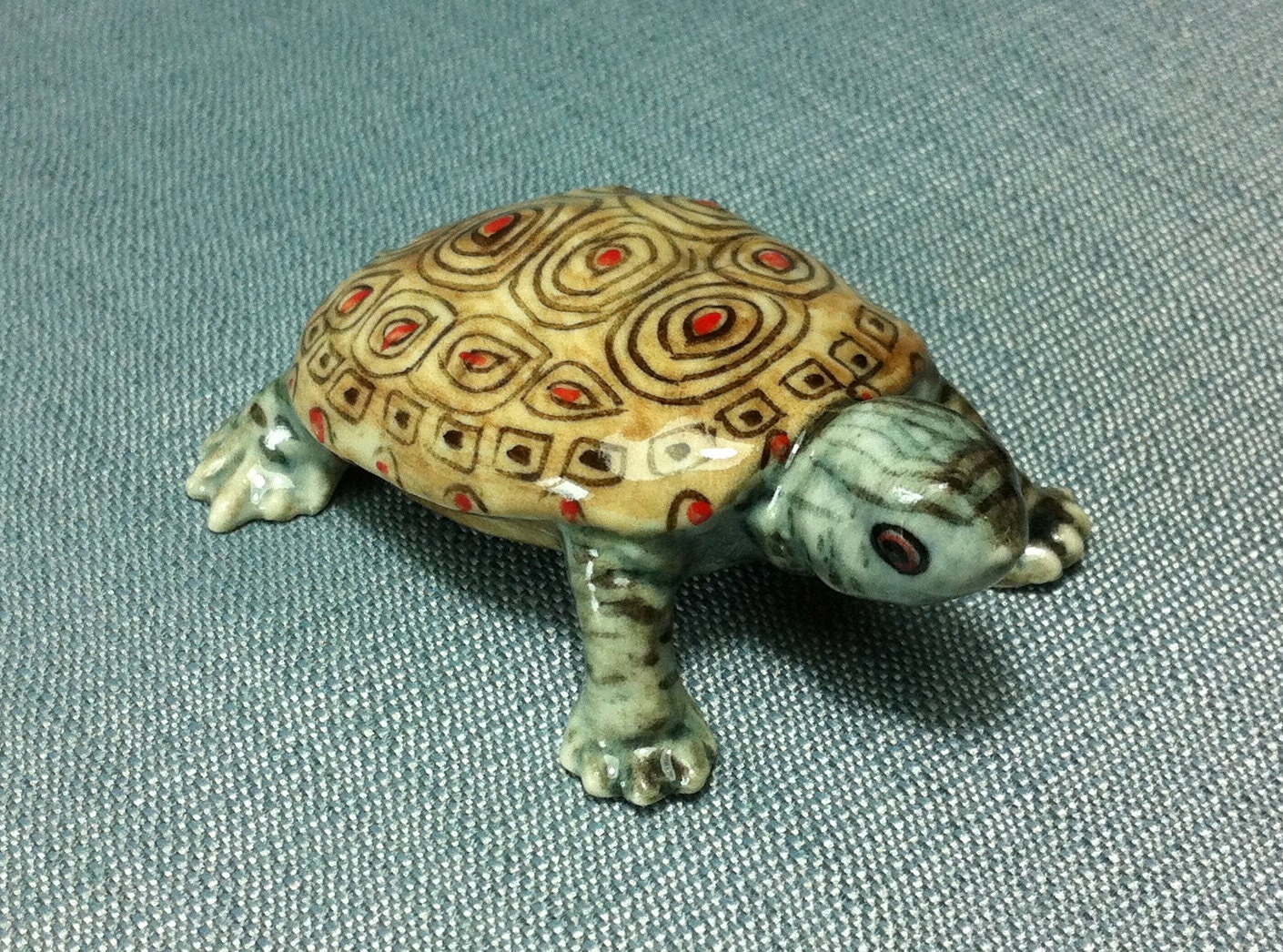 Miniature Ceramic Exotic Turtle Reptile Animal Cute Little - Etsy