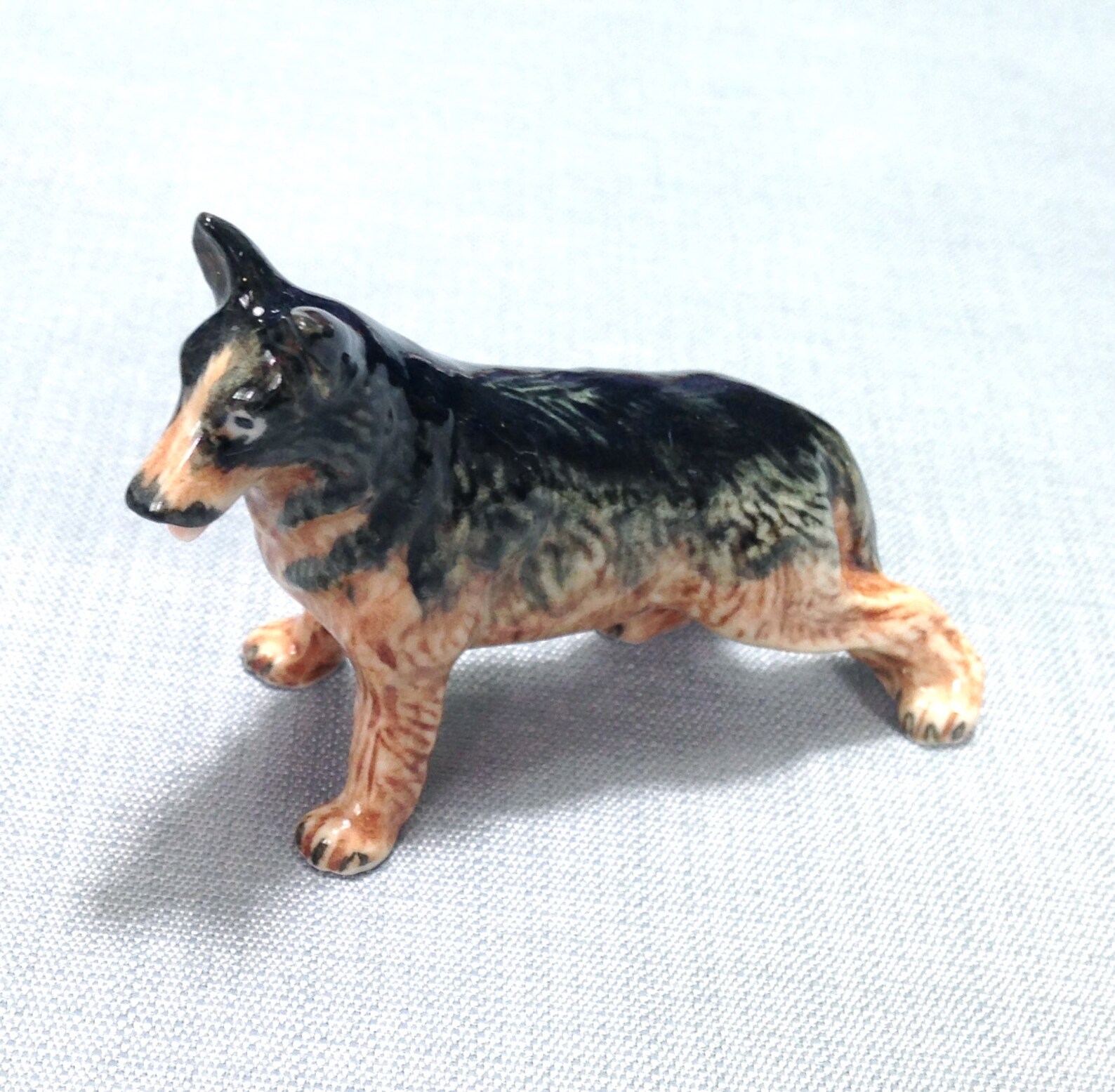 Miniature Ceramic German Shepherd Dog Animal Cute Little Tiny - Etsy