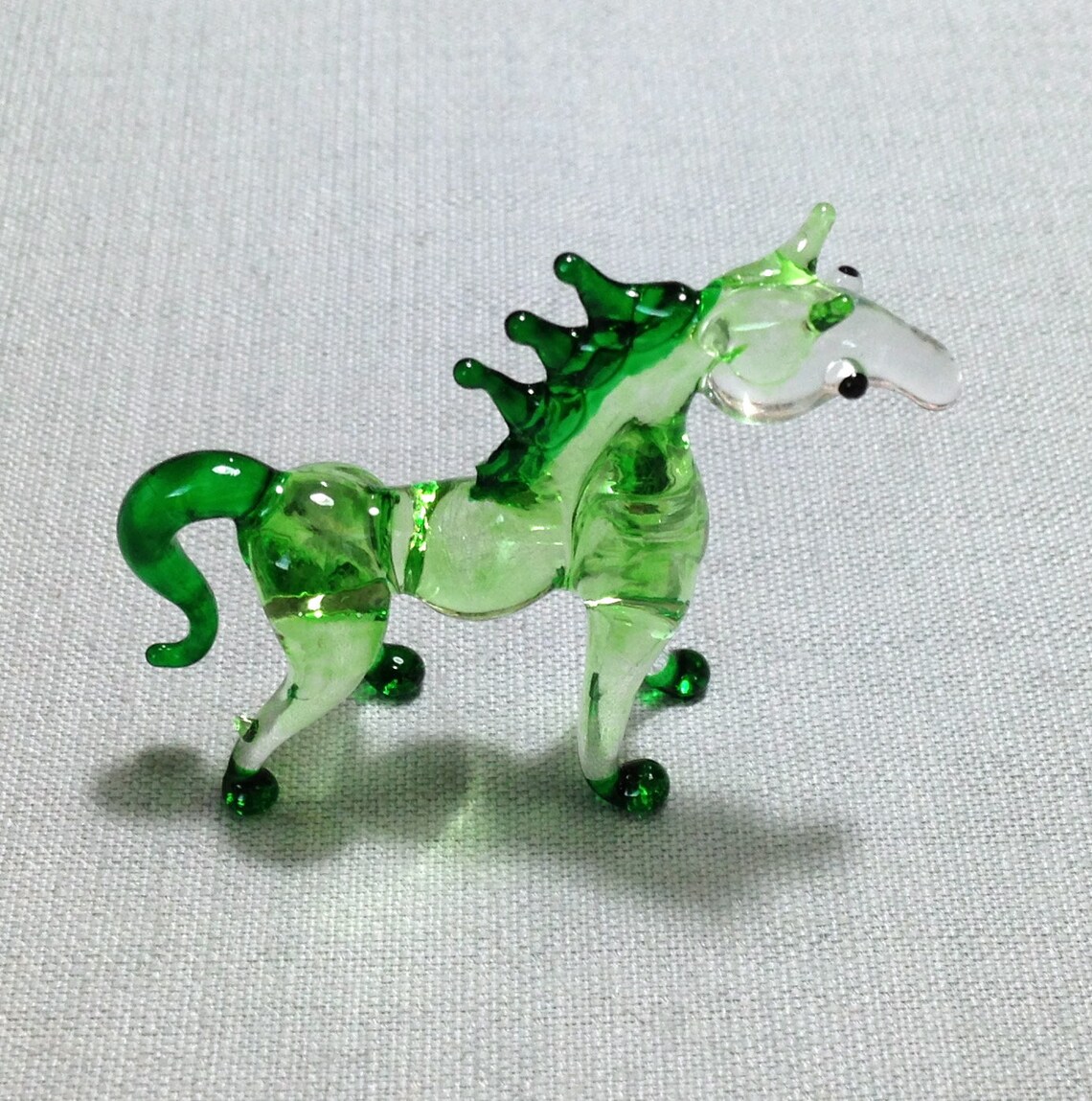 Hand Blown Glass Miniature Horse Wild Stallion Animal Cute | Etsy
