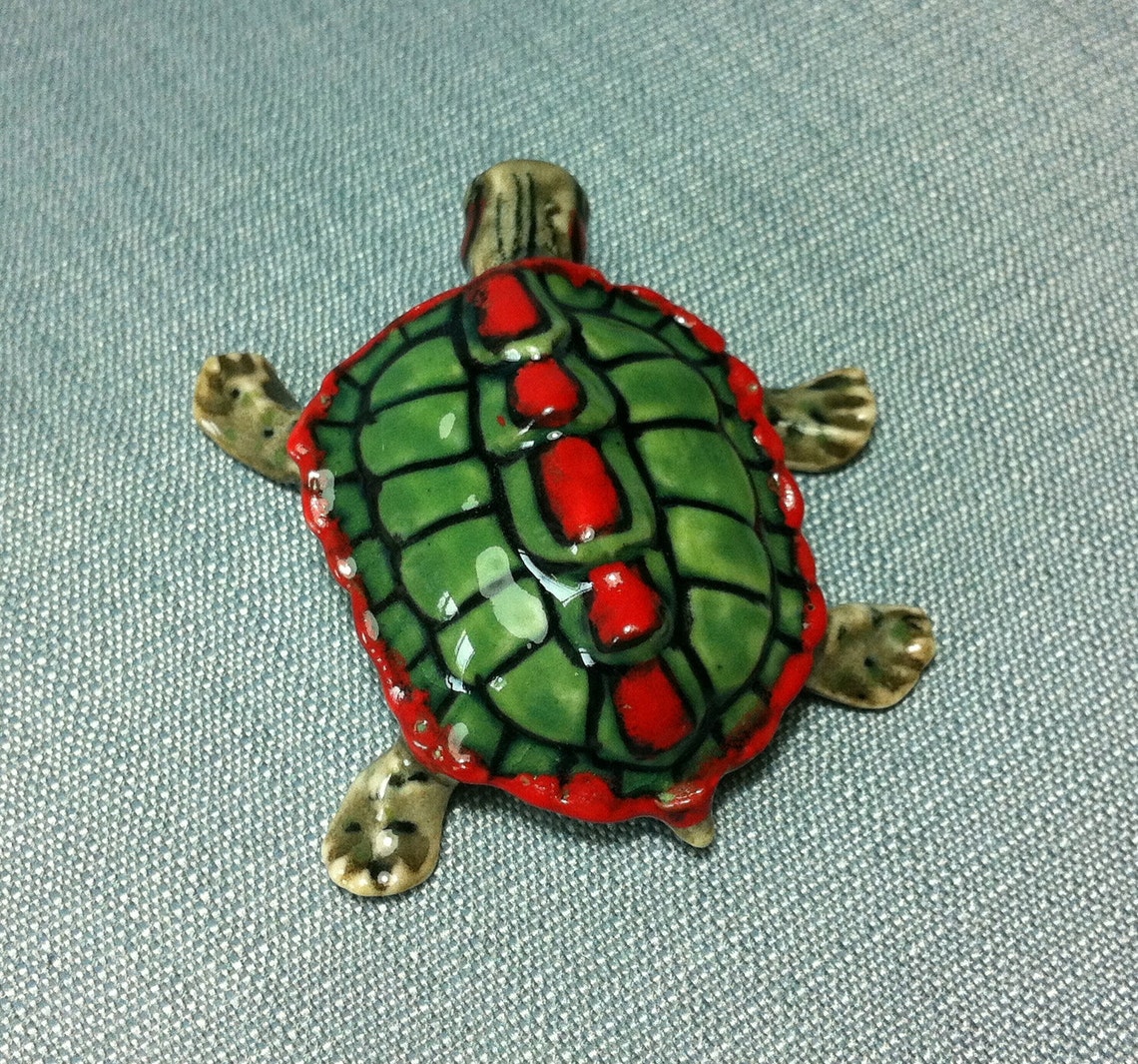 Miniature Ceramic Exotic Turtle Reptile Sea Animal Cute Little - Etsy