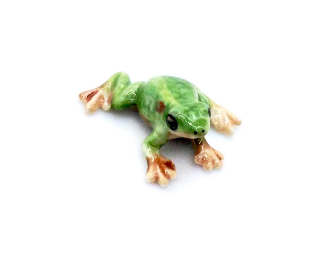 Miniature Ceramic Frog Toad Mini Baby Reptile Little Animal Green ...