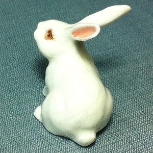 Miniature Ceramic Rabbit Bunny Animal Cute Little Funny Tiny - Etsy
