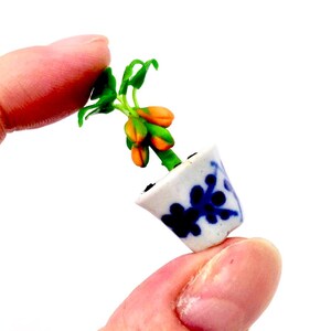 Artificial Papaya Tree Green Plant Miniature Dollhouse Clay Polymer ...