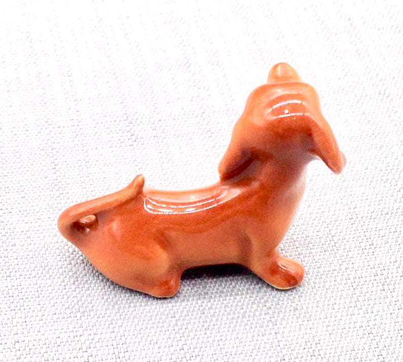 Miniature Ceramic Dog Dachshund Animal Cute Little Tiny Small - Etsy