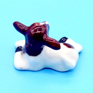 Miniature Ceramic Goat Funny Kid Baby Animal Little White Brown Figure ...