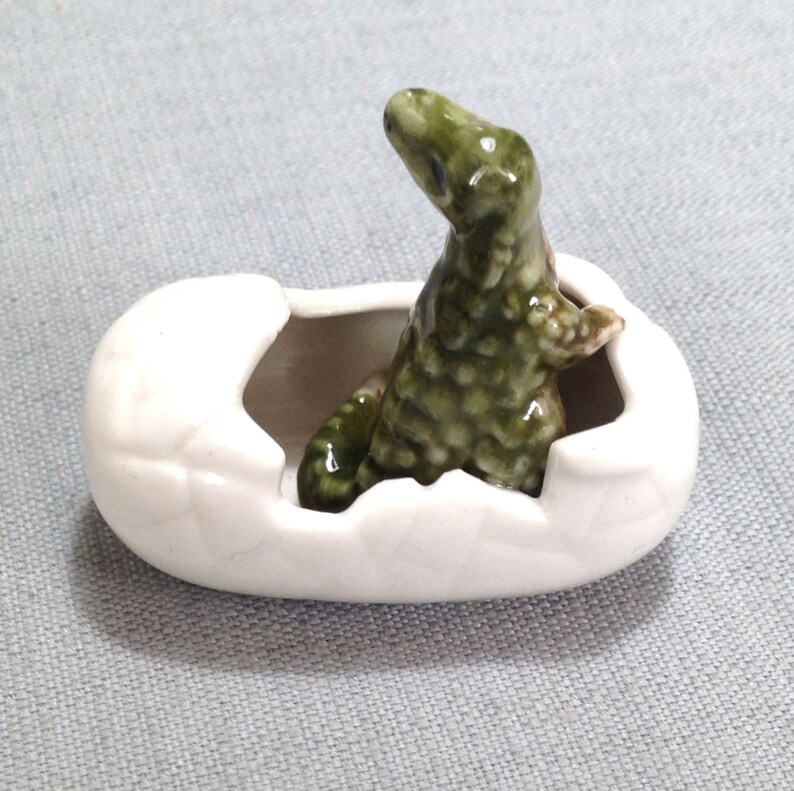 Miniature Ceramic Dinosaur Dino Baby Egg Jurassic Animal Cute - Etsy