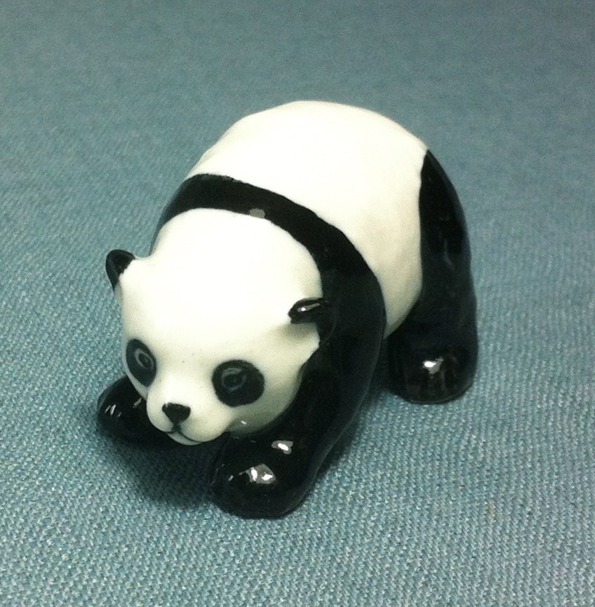 Miniature Ceramic Panda Bear Animal Cute Little Tiny Small - Etsy