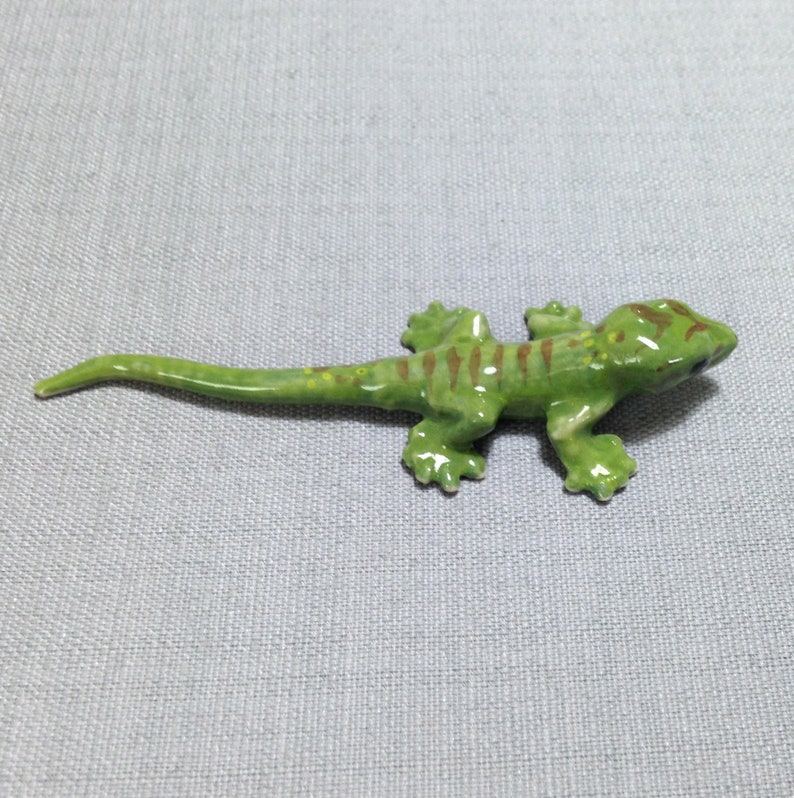 Miniature Ceramic Gecko Lizard Reptile Animal Cute Little Tiny - Etsy