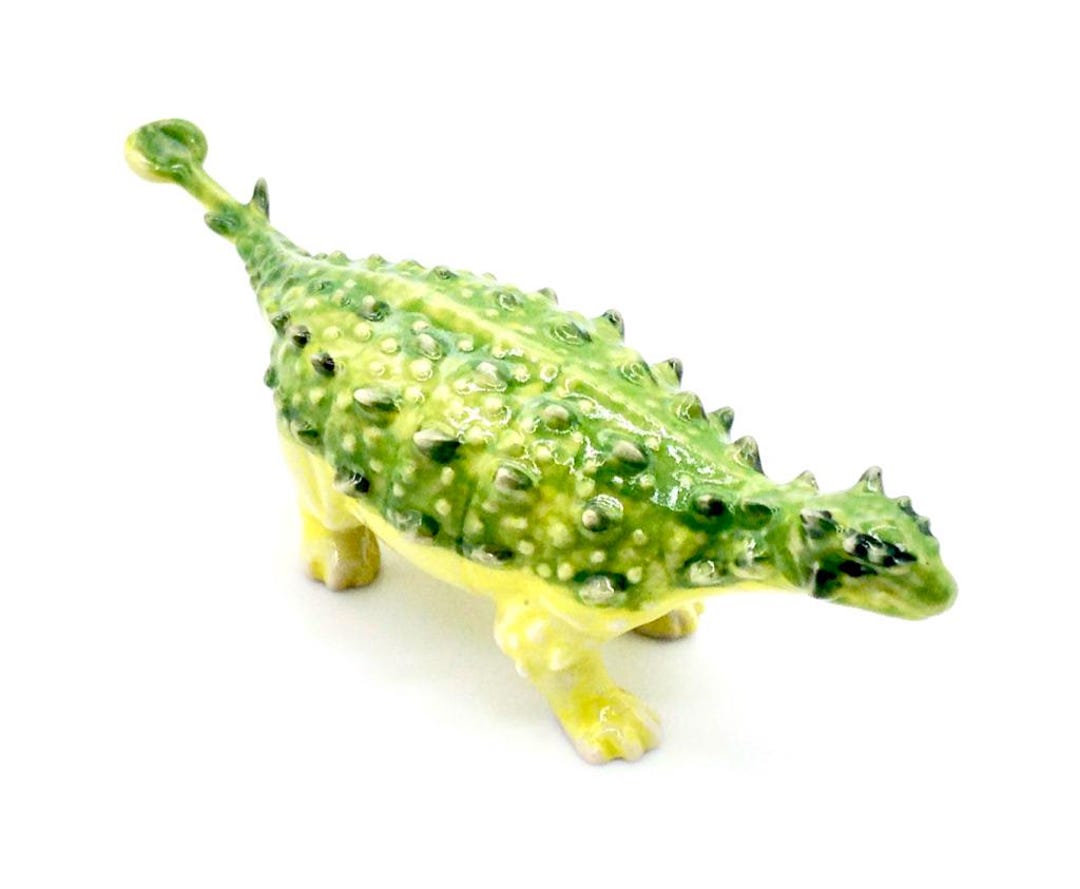 Miniature Ceramic Dinosaur Dino Mini Jurassic Animal Little Green ...