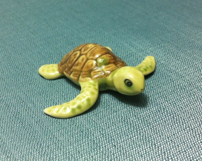 Miniature Ceramic Turtle Baby Reptile Sea Animal Cute Little | Etsy
