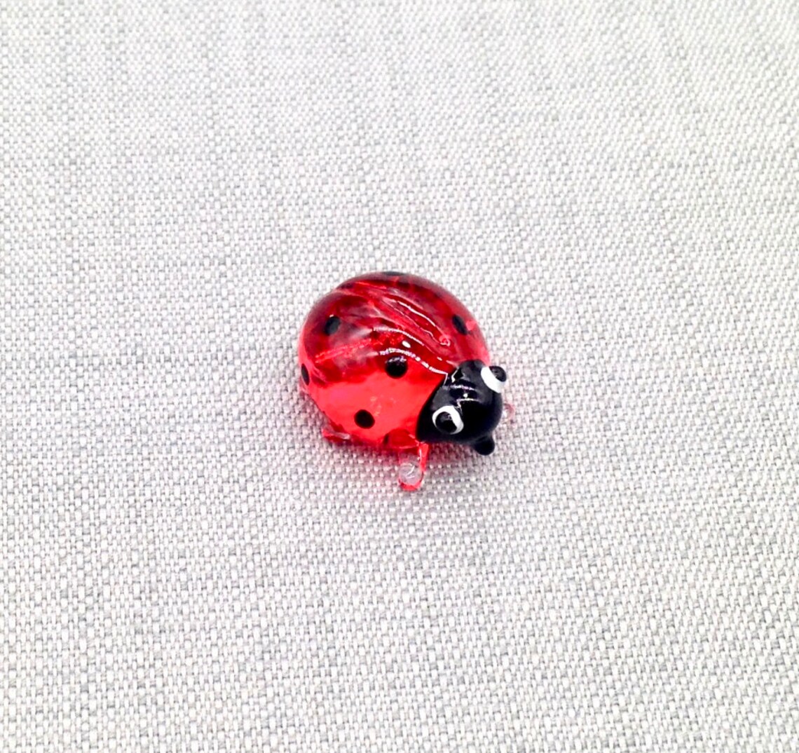 Miniature Hand Blown Glass Funny Ladybug Ladybird Insect - Etsy