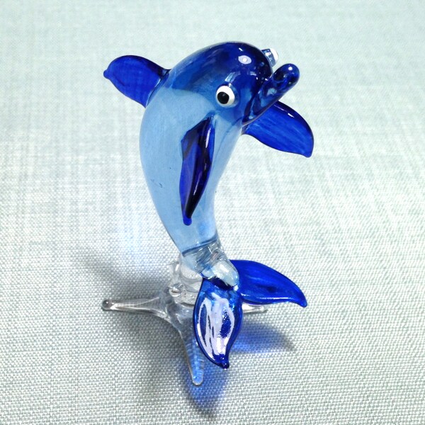 Glass Dolphin Statue - Etsy