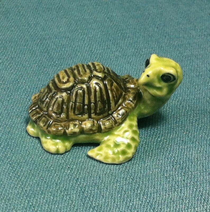 Miniature Ceramic Turtle Reptile Sea Animal Cute Little Tiny | Etsy