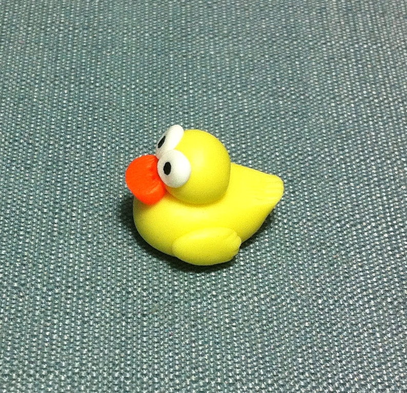 Miniature Funny Duck Baby Yellow Clay Polymer Cute Little - Etsy