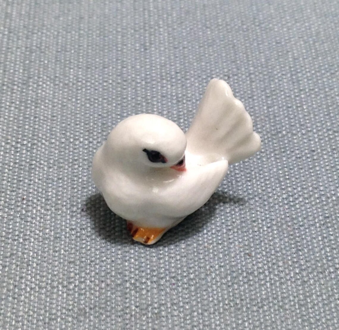 Miniature Ceramic White Dove Bird Animal Cute Little Tiny | Etsy