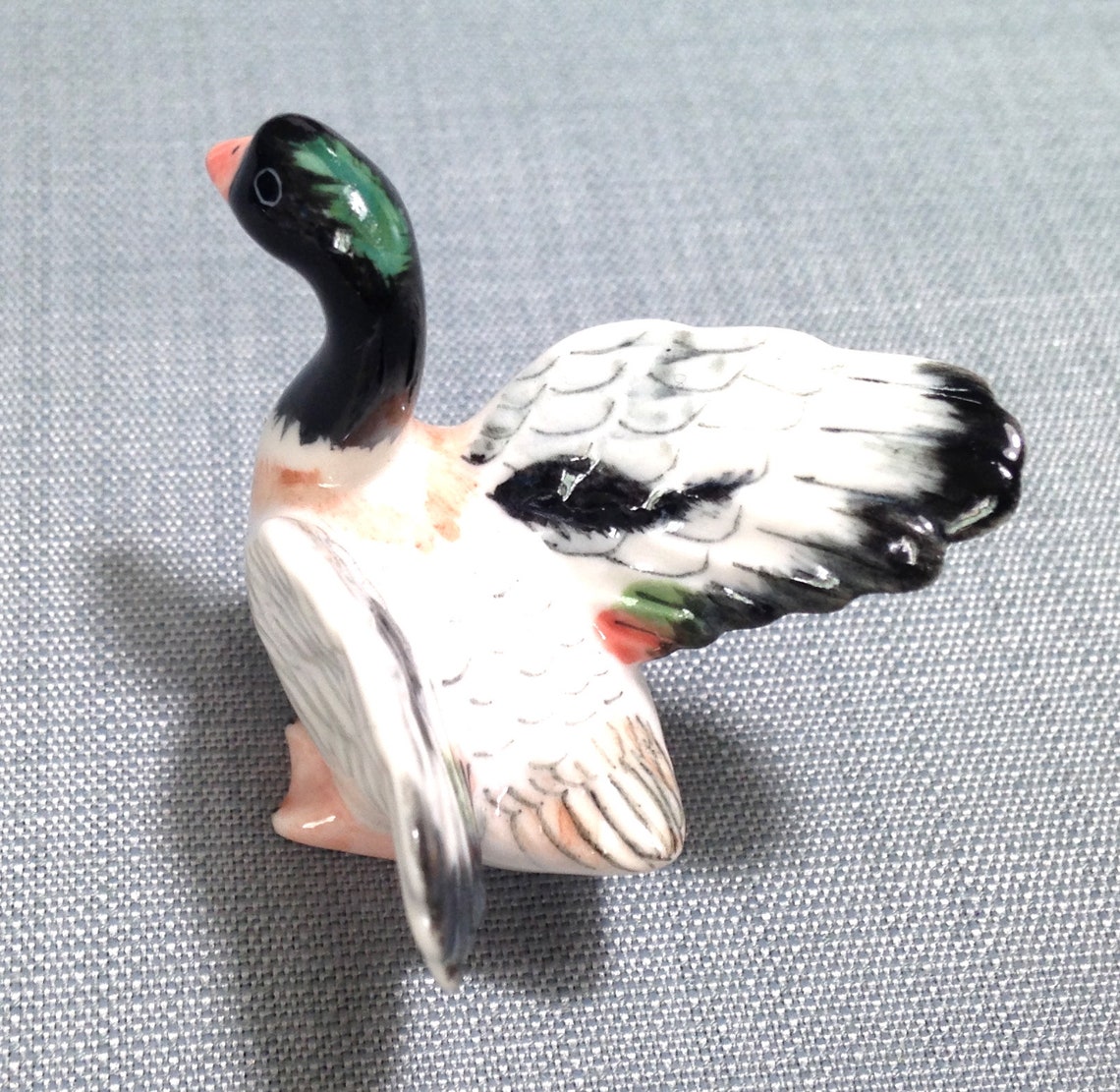 Miniature Ceramic Duck Bird Funny Animal Cute Little Tiny - Etsy