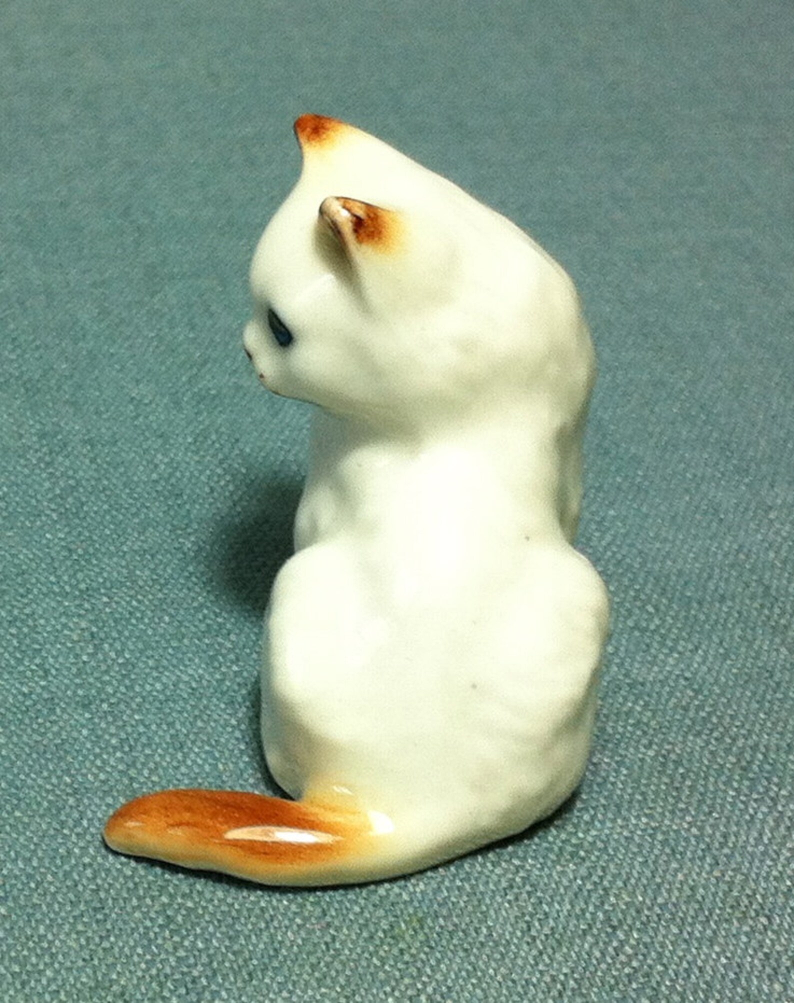 Miniature Ceramic Cat Kitty Sitting Animal Cute Little Tiny | Etsy