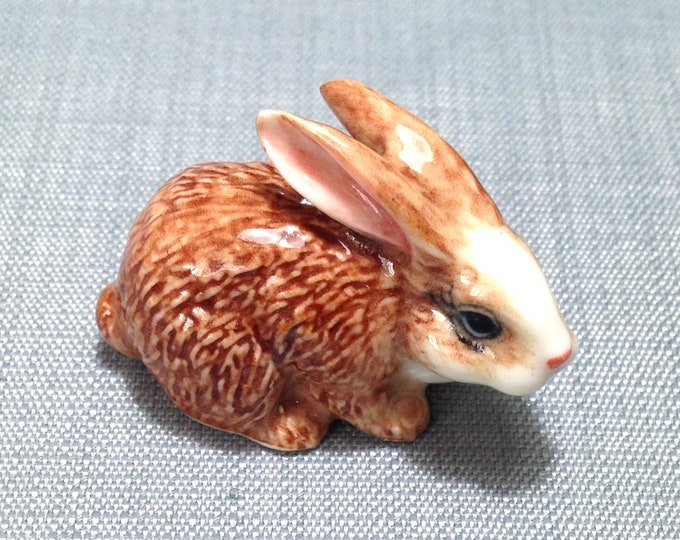 Miniature Ceramic Rabbit Bunny Animal Cute Little Funny Small - Etsy