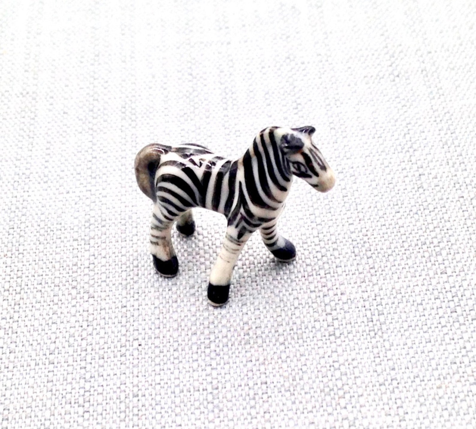 Miniature Ceramic Zebra Horse Mini Animal Cute Little Tiny - Etsy