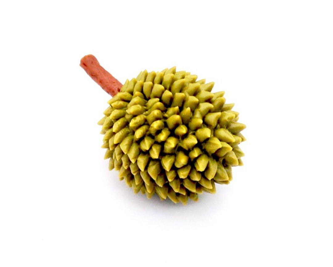 Miniature Dollhouse Durian Tiny Asia Fruit Clay Polymer Exotic Brown ...