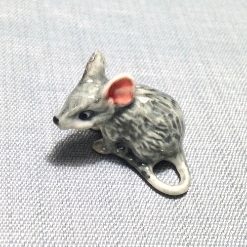 Miniature Ceramic Rat Mouse Mice Animal Cute Small Tiny Grey - Etsy